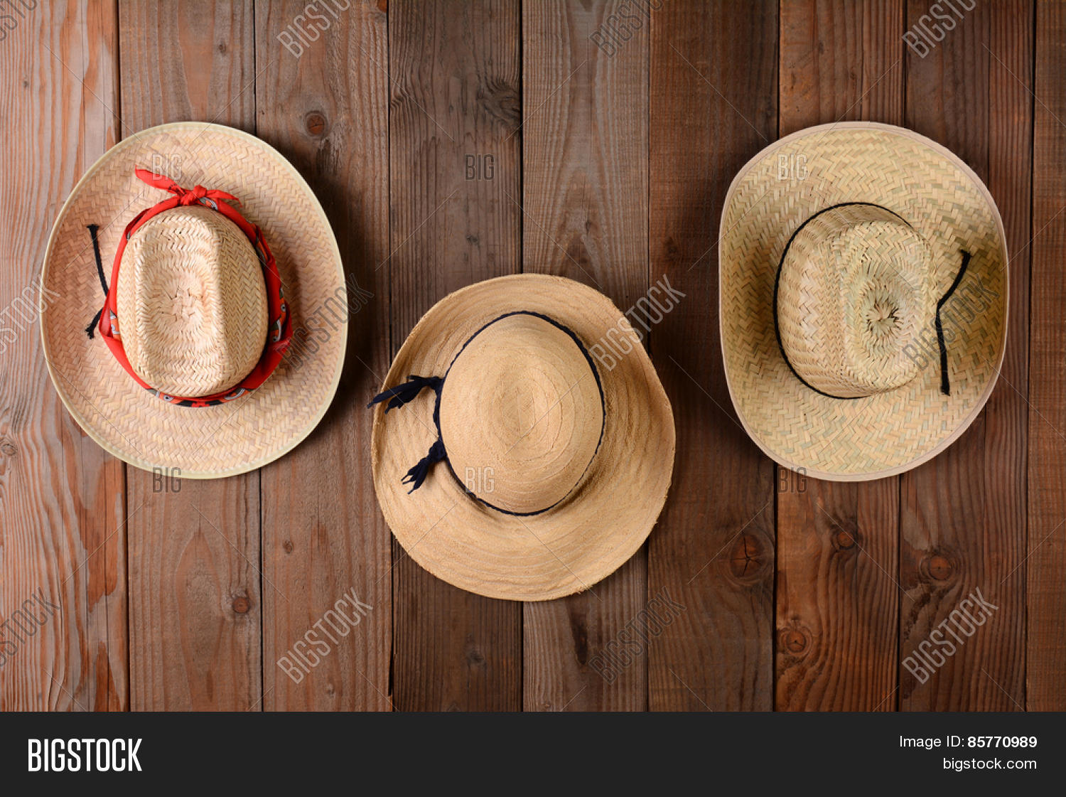 Three Straw Hats Image & Photo (Free Trial) | Bigstock