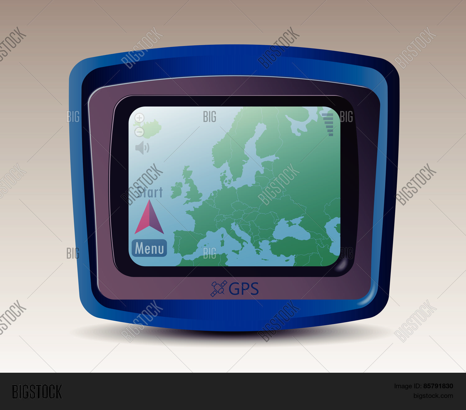 GPS Map Europe Vector & Photo (Free Trial) | Bigstock