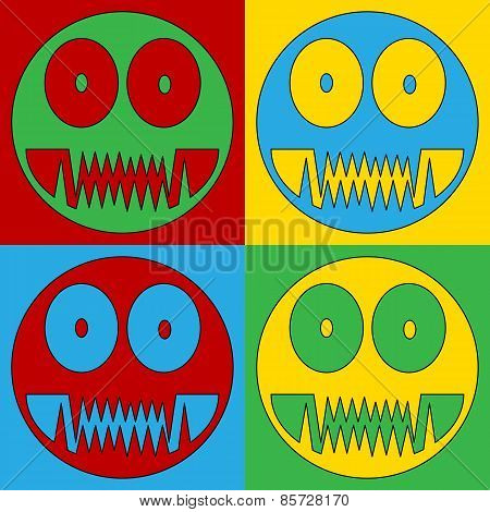 Pop Art Monster Vector & Photo (Free Trial) | Bigstock