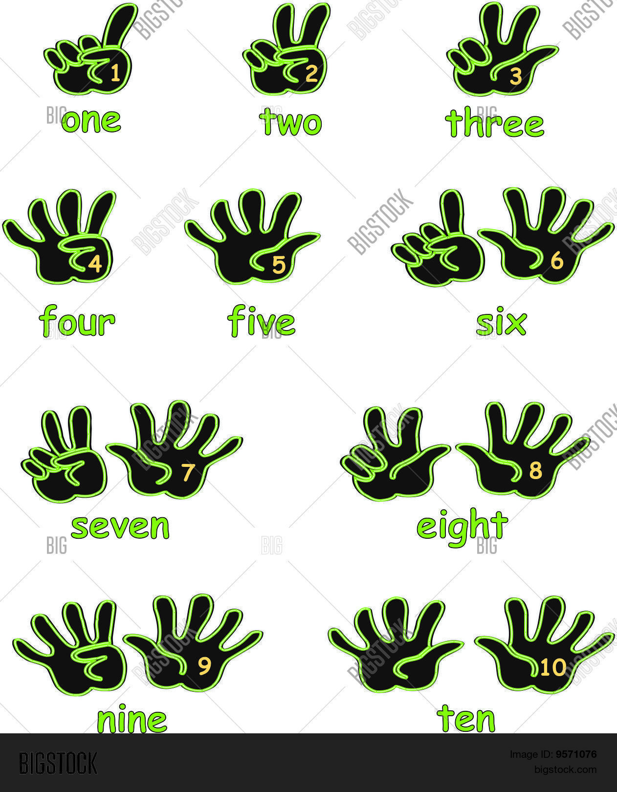 Black Green Hands Vector & Photo (Free Trial) | Bigstock
