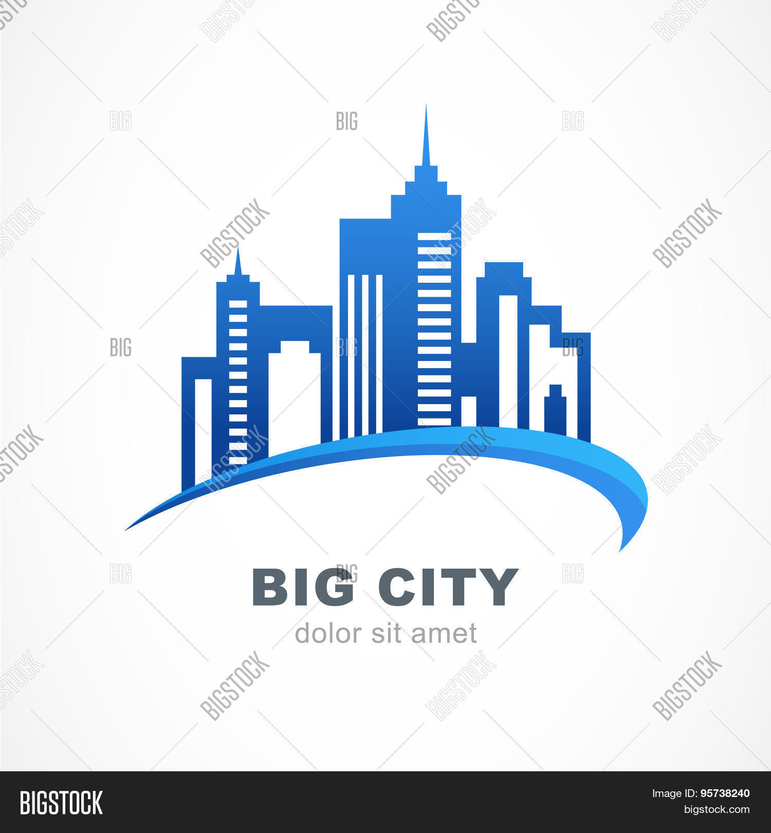 Blue City Buildings Vector & Photo (Free Trial) | Bigstock