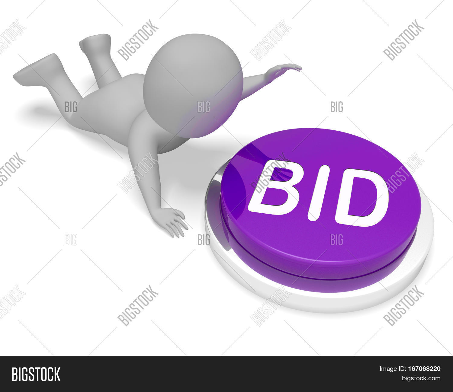 Bid Button Shows Image & Photo (Free Trial) | Bigstock