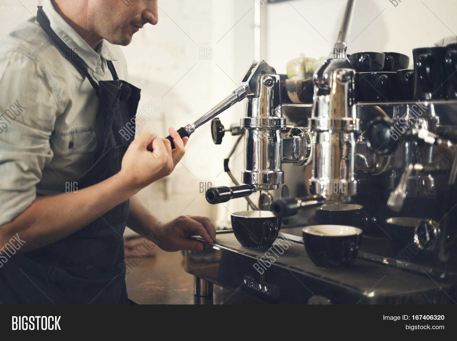 Coffee Machine Barista Image & Photo (Free Trial) | Bigstock