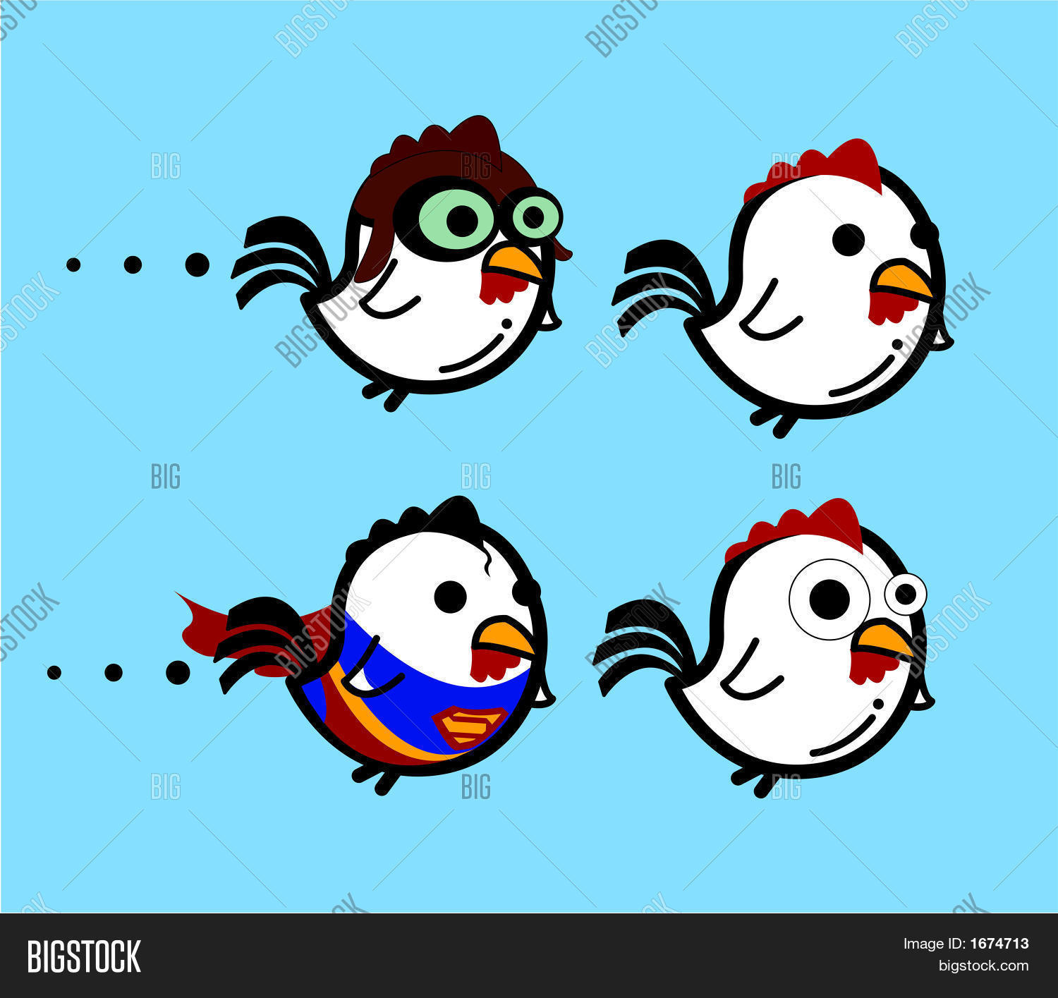 Flying Chicken Vector & Photo (Free Trial) | Bigstock