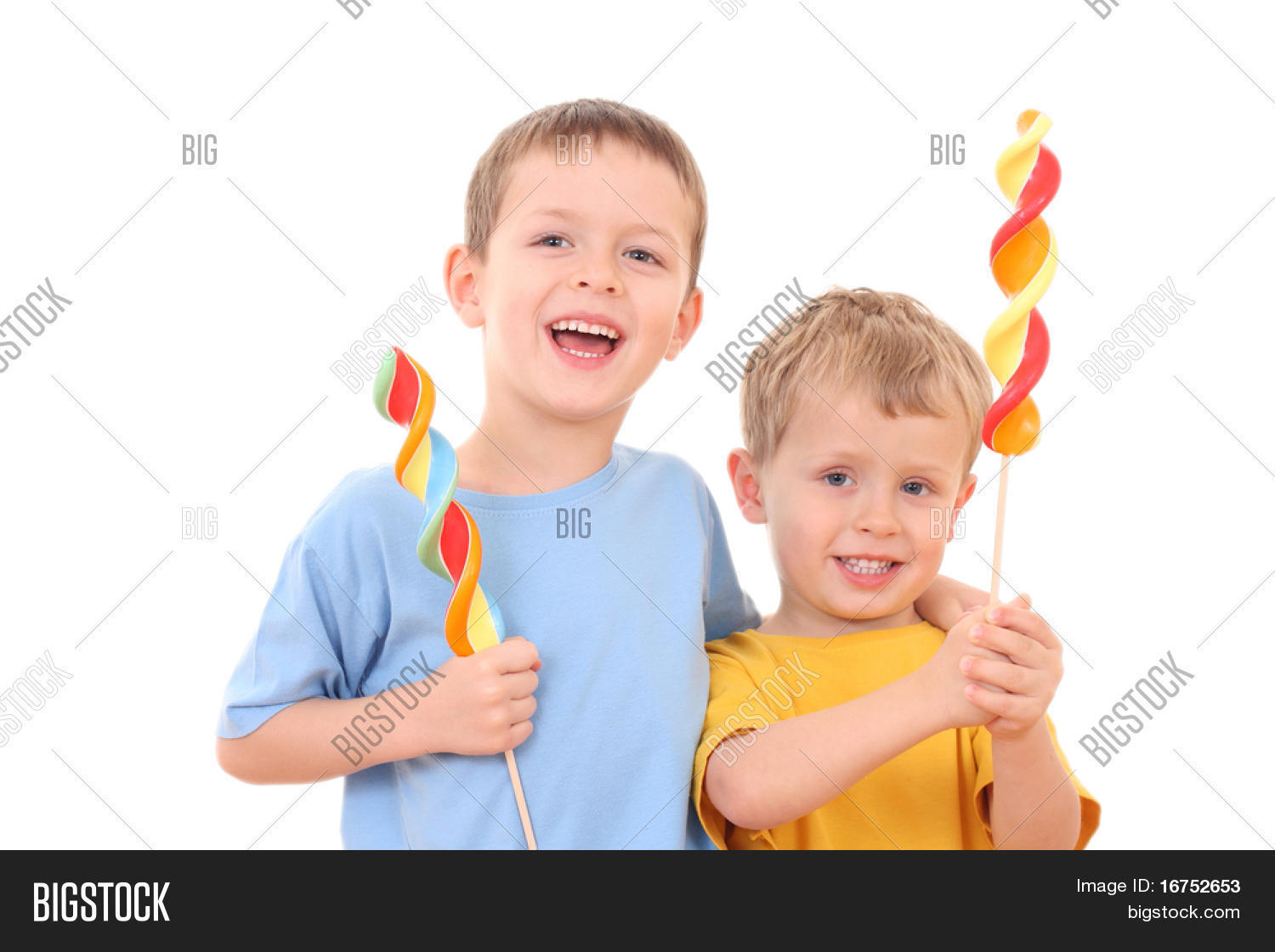 Two Boys Big Lollipops Image & Photo (Free Trial) | Bigstock