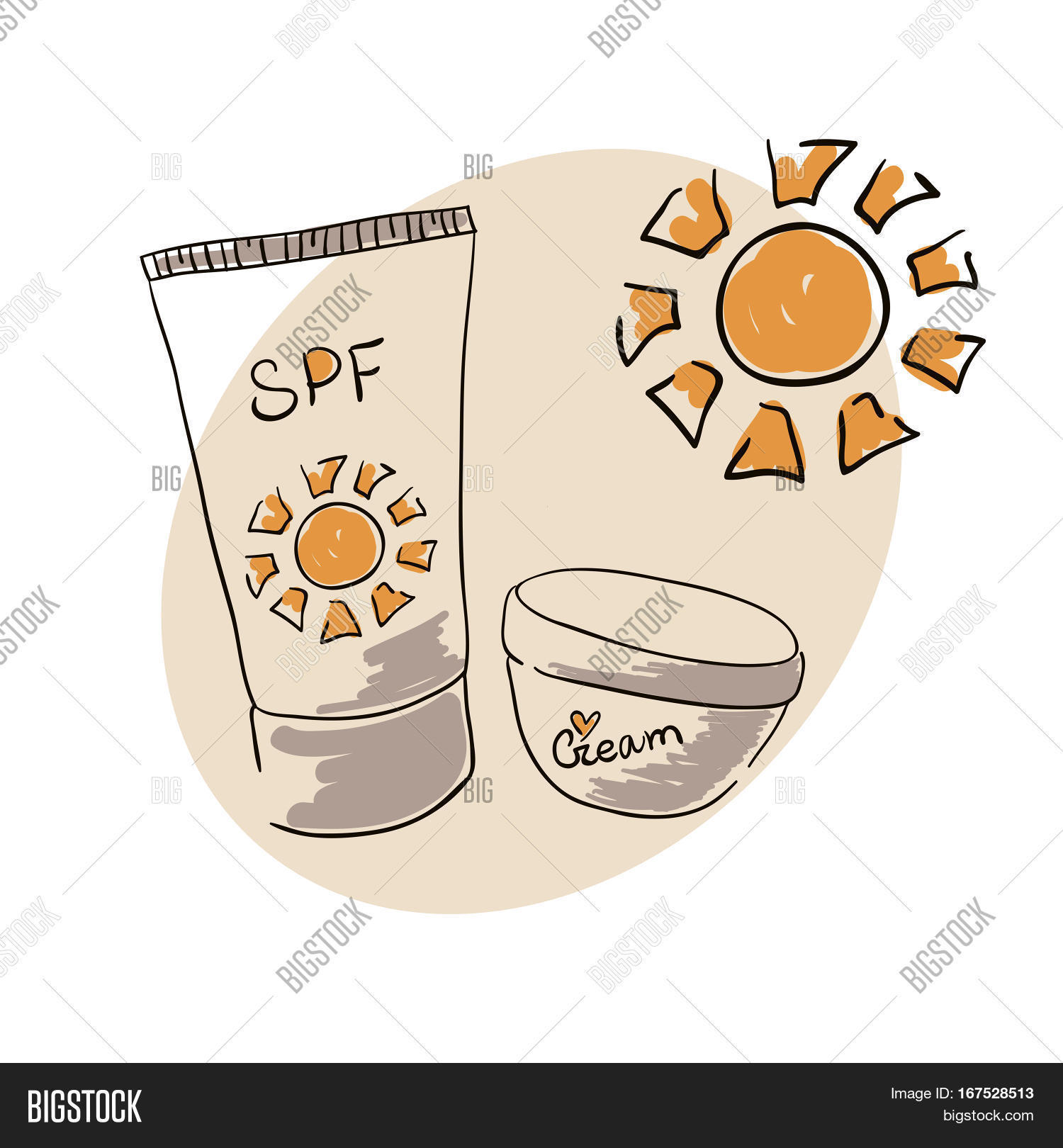Doodle Image Sunblock Vector & Photo (Free Trial) | Bigstock