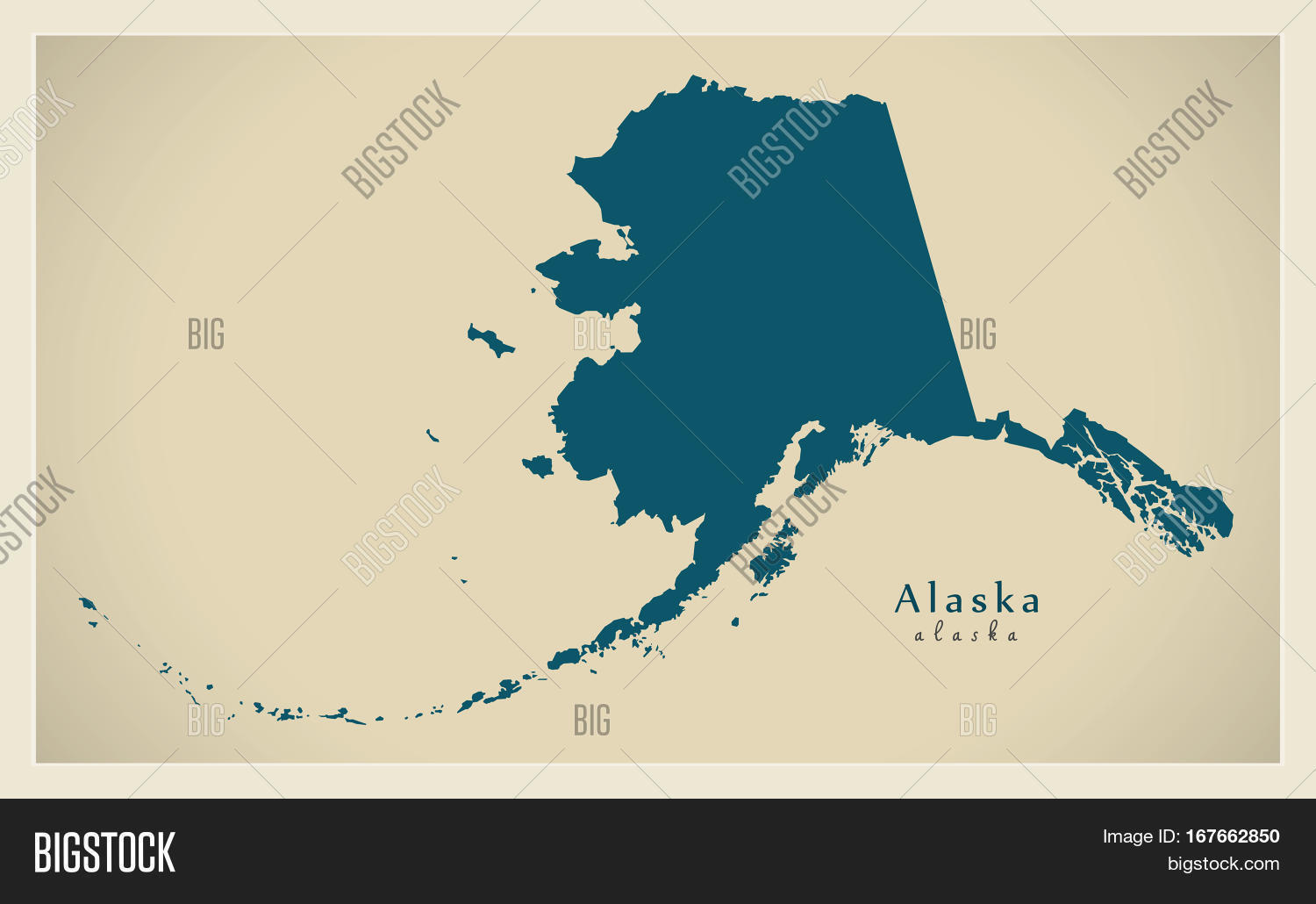 Modern Map - Alaska Image & Photo (Free Trial) | Bigstock