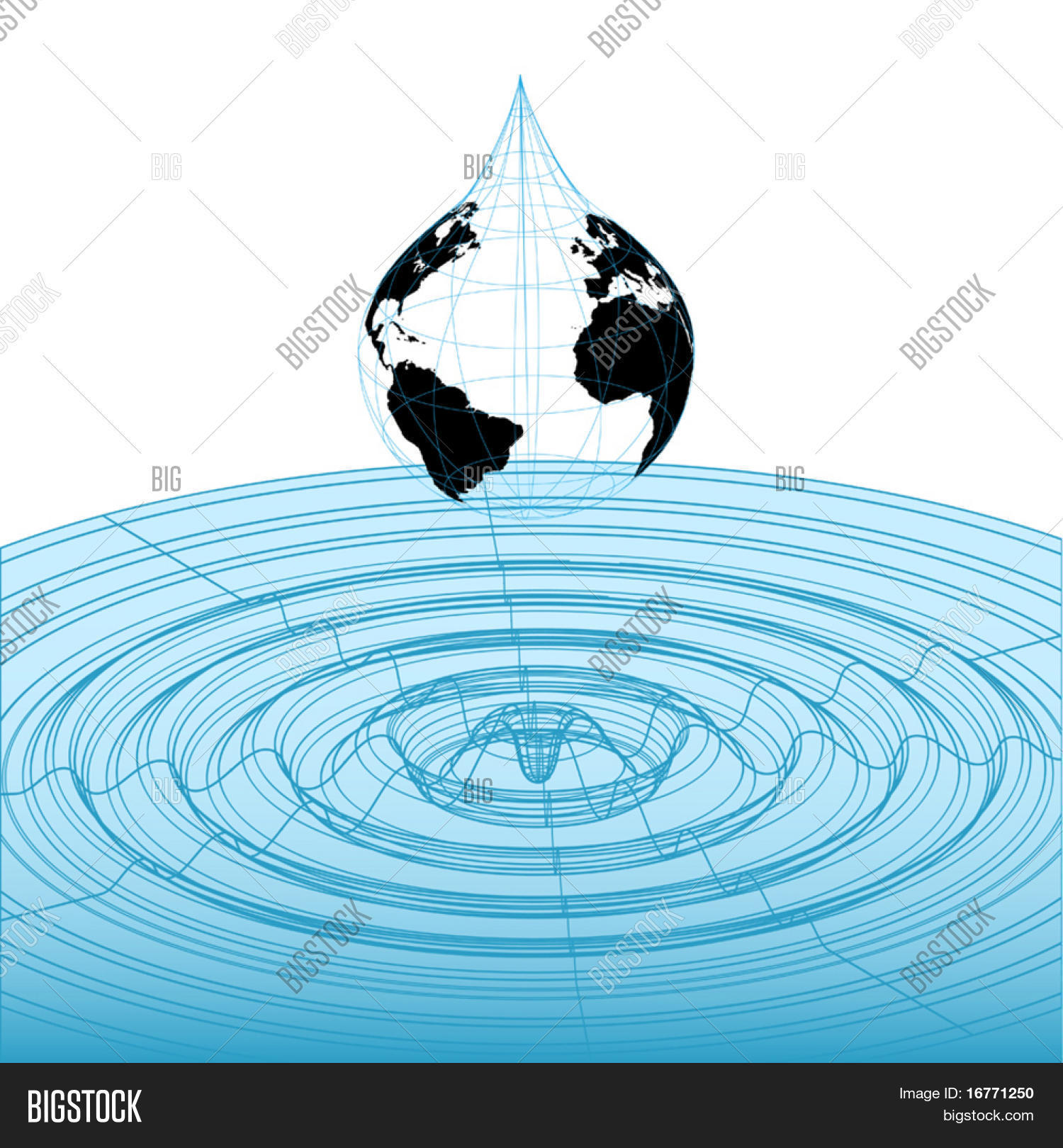 Earth Globe Rain Drop Vector & Photo (Free Trial) | Bigstock