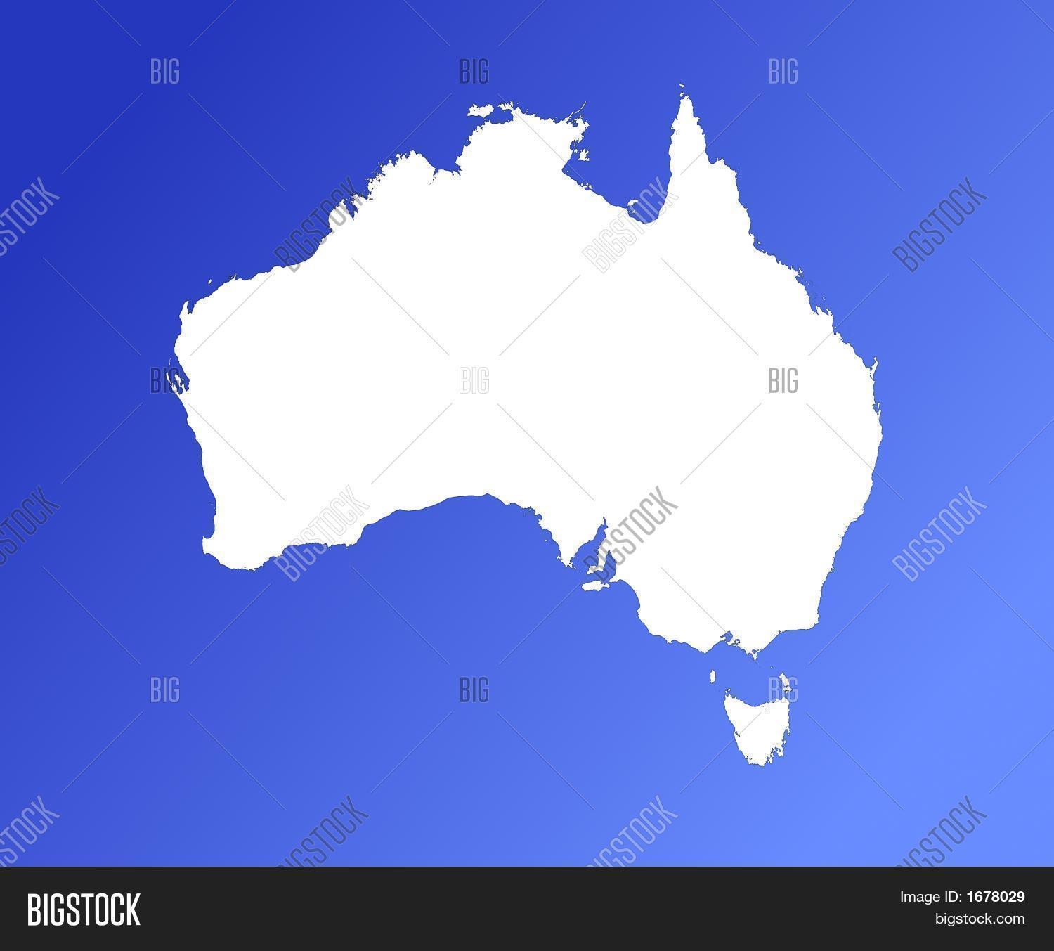 White Map Australia On Image & Photo (Free Trial) | Bigstock