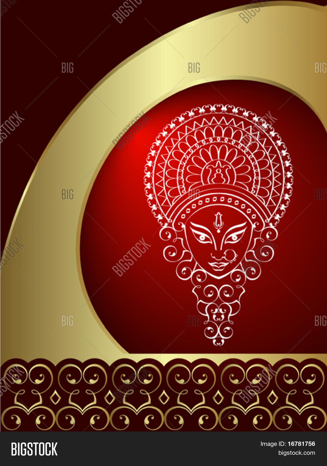 Calligraphic Durga Vector & Photo (Free Trial) | Bigstock