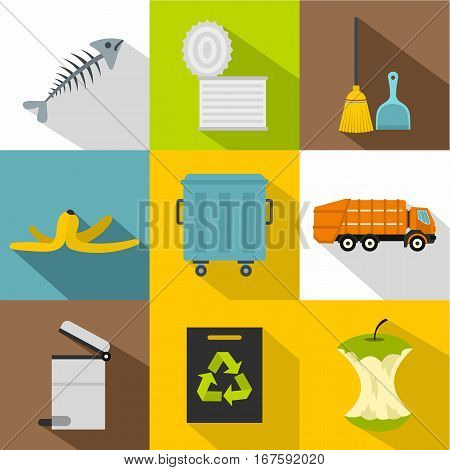 Types Waste Icons Set Vector & Photo (Free Trial) | Bigstock