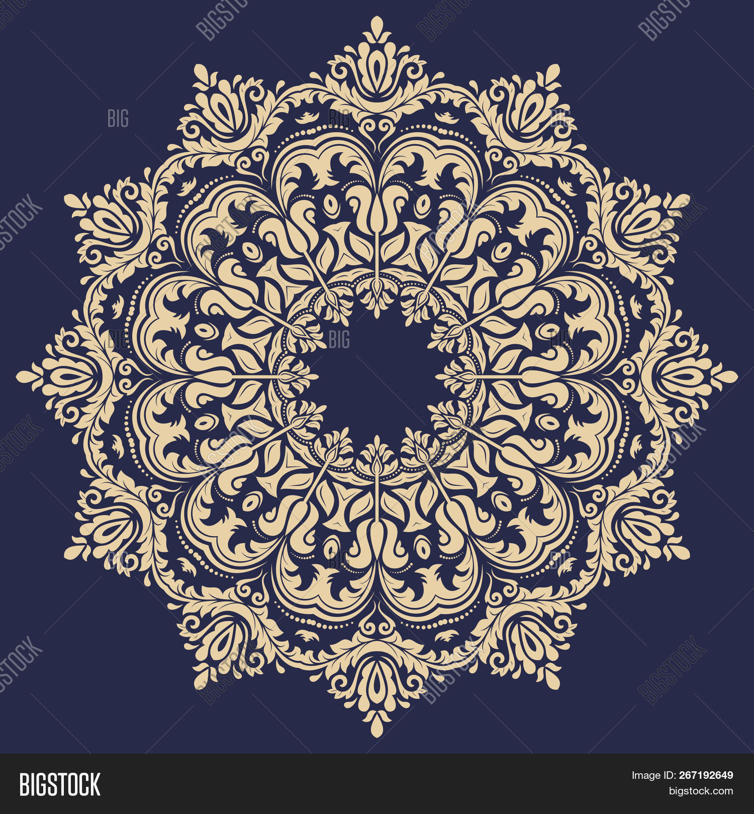 Oriental Round Golden Image & Photo (Free Trial) | Bigstock