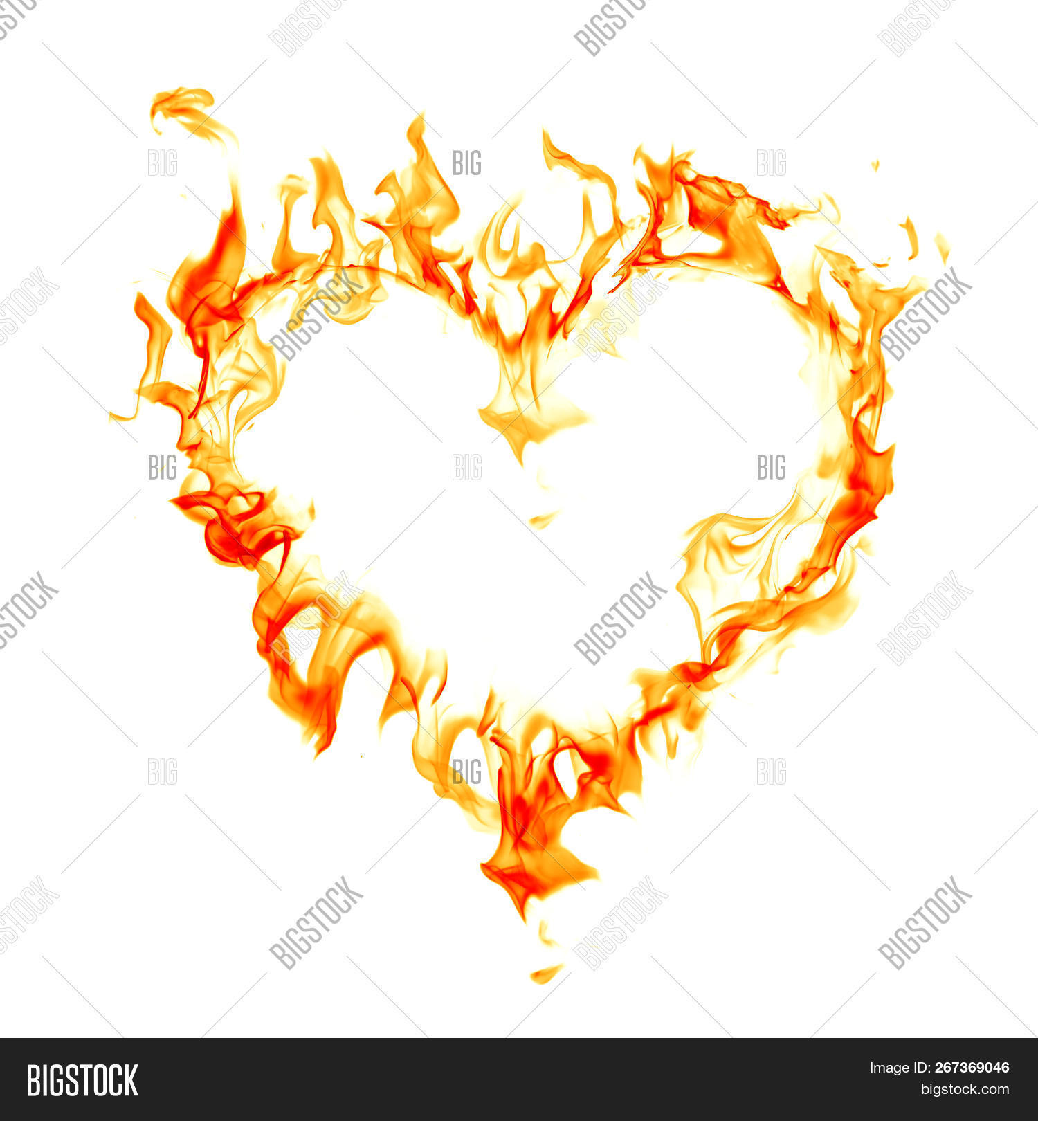 Fire Flames Heart Image & Photo (Free Trial) | Bigstock