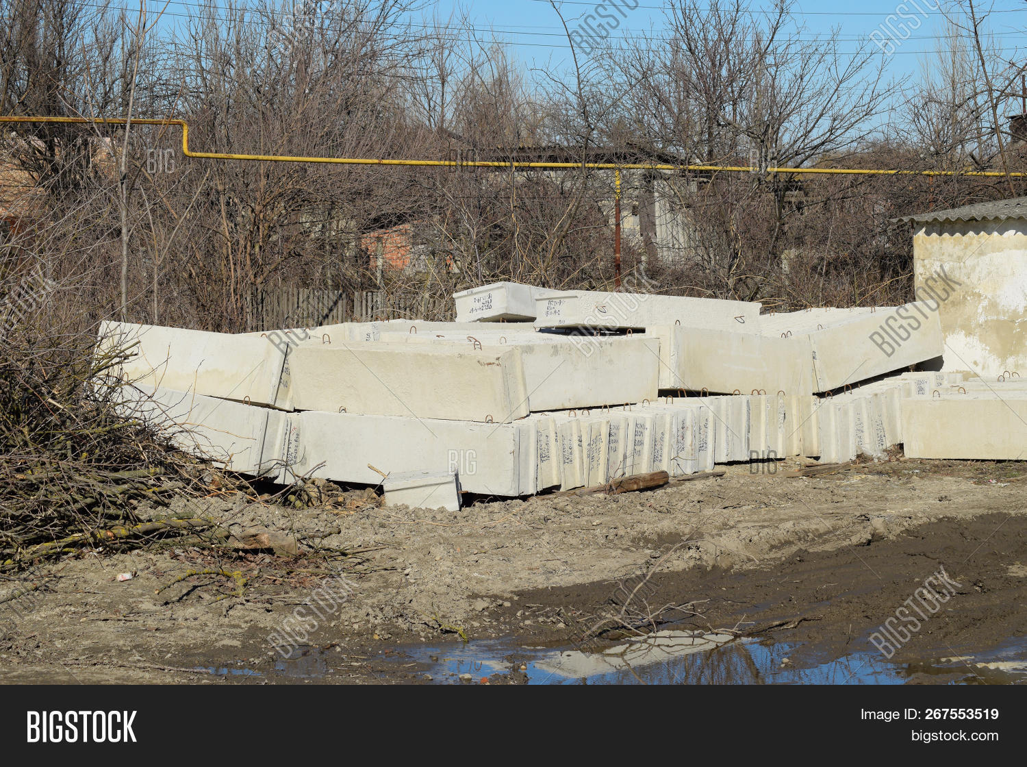 Piled Heap Concrete Image & Photo (Free Trial) | Bigstock