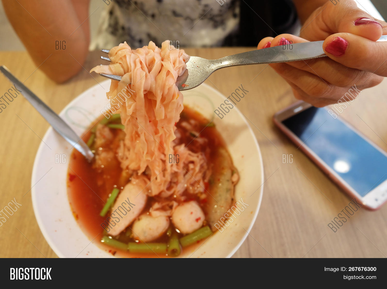 Women Eating Noodles, Image & Photo (Free Trial) | Bigstock