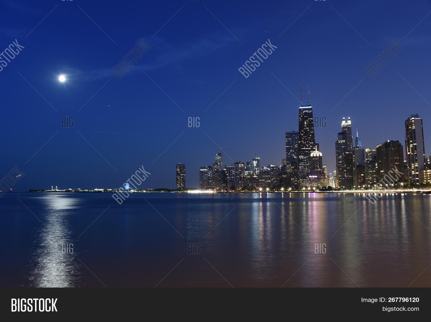 Full Moon Over Lake Image & Photo (Free Trial) | Bigstock
