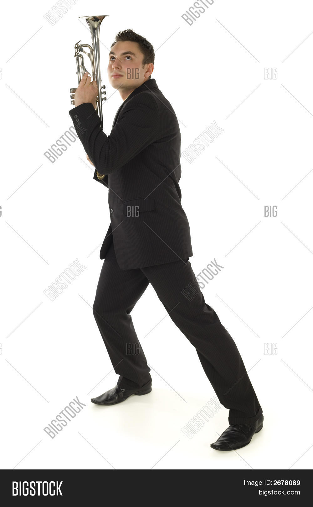 Man Posing Trumpet Image & Photo (Free Trial) | Bigstock