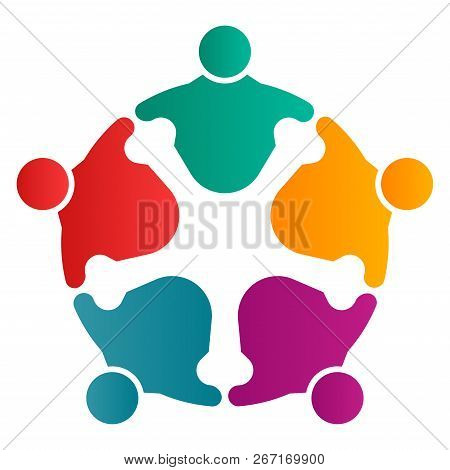 Group Five People Vector & Photo (Free Trial) | Bigstock