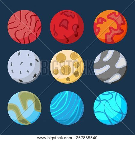 Set Symbols Planets Vector & Photo (Free Trial) | Bigstock
