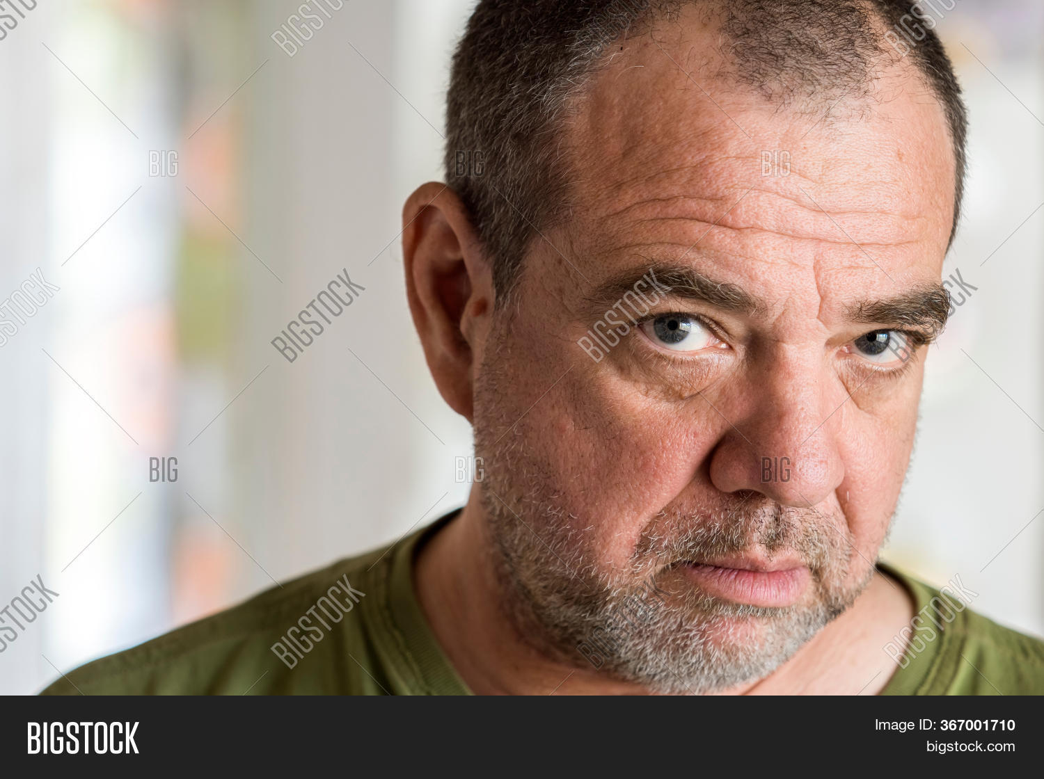 Serious Unshaven Adult Image & Photo (Free Trial) | Bigstock