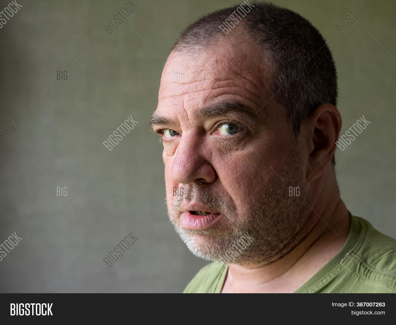 Serious Unshaven Adult Image & Photo (Free Trial) | Bigstock