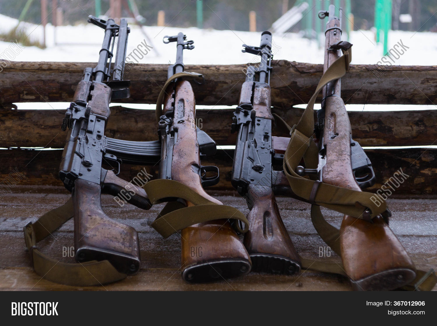 Four Guns Lie, Leaning Image & Photo (Free Trial) | Bigstock