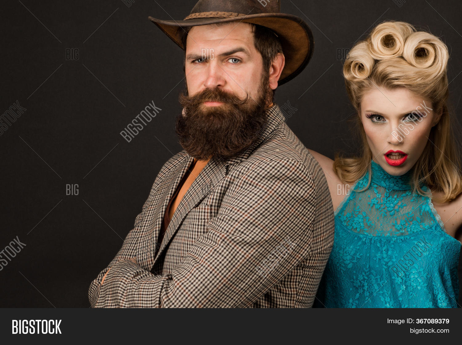 Retro Couple Over Image & Photo (Free Trial) | Bigstock