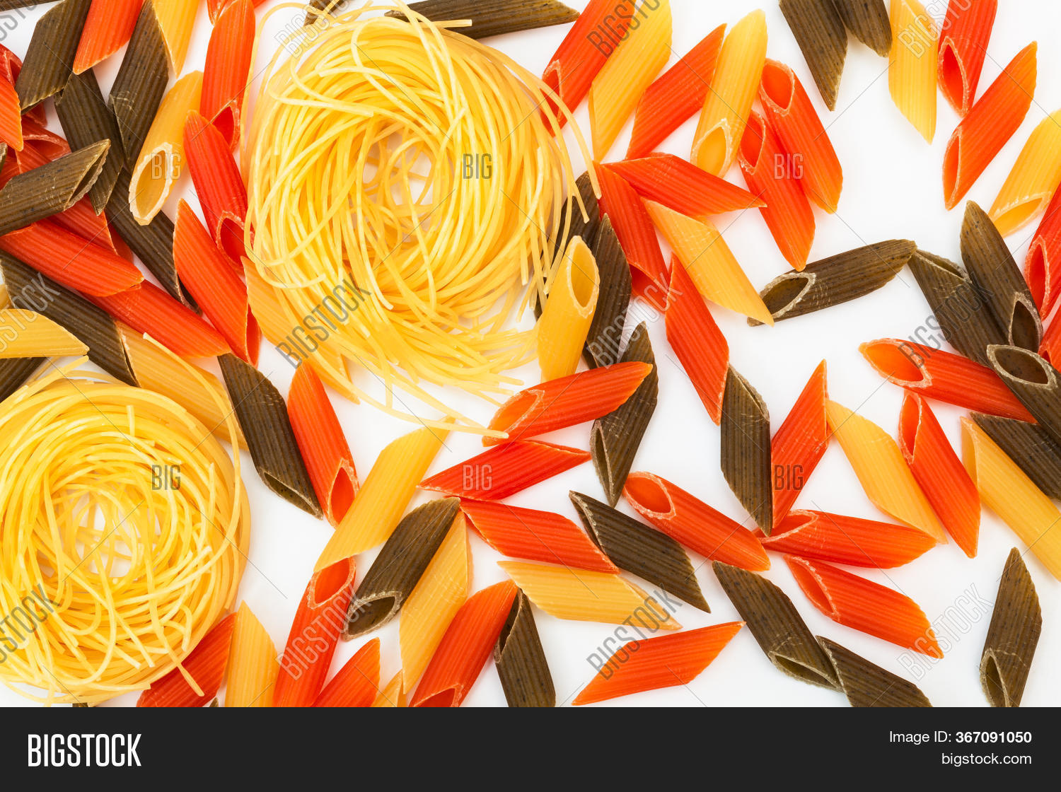Multi-colored Pasta On Image & Photo (Free Trial) | Bigstock