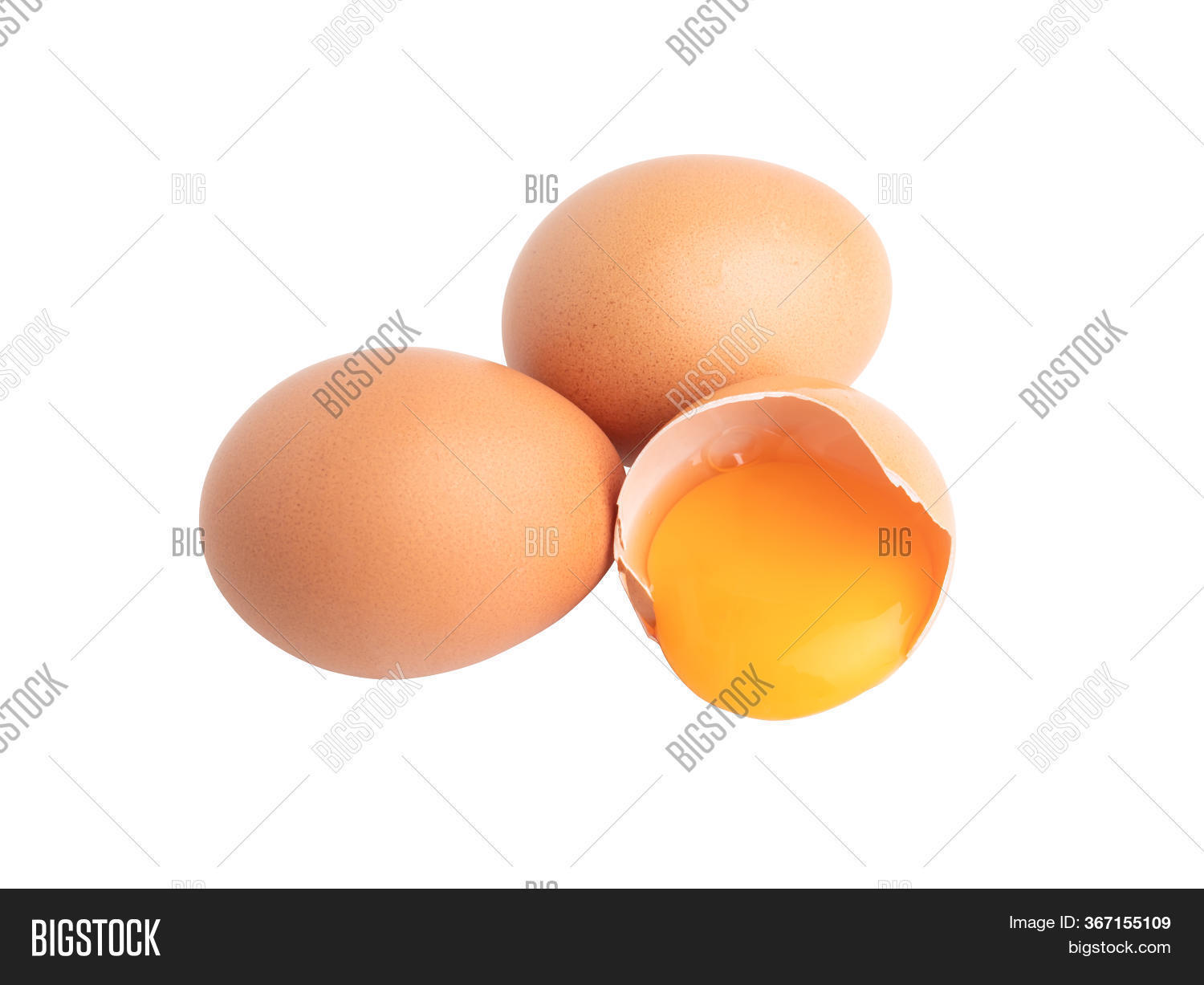 Two Eggs Broken Raw Image & Photo (Free Trial) | Bigstock