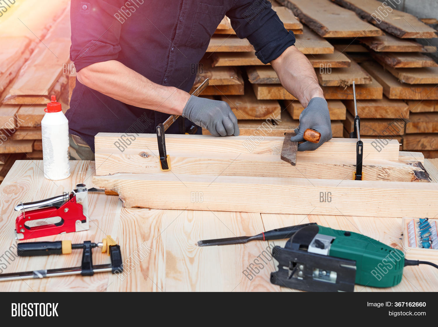 Carpenter Working Image & Photo (Free Trial) | Bigstock