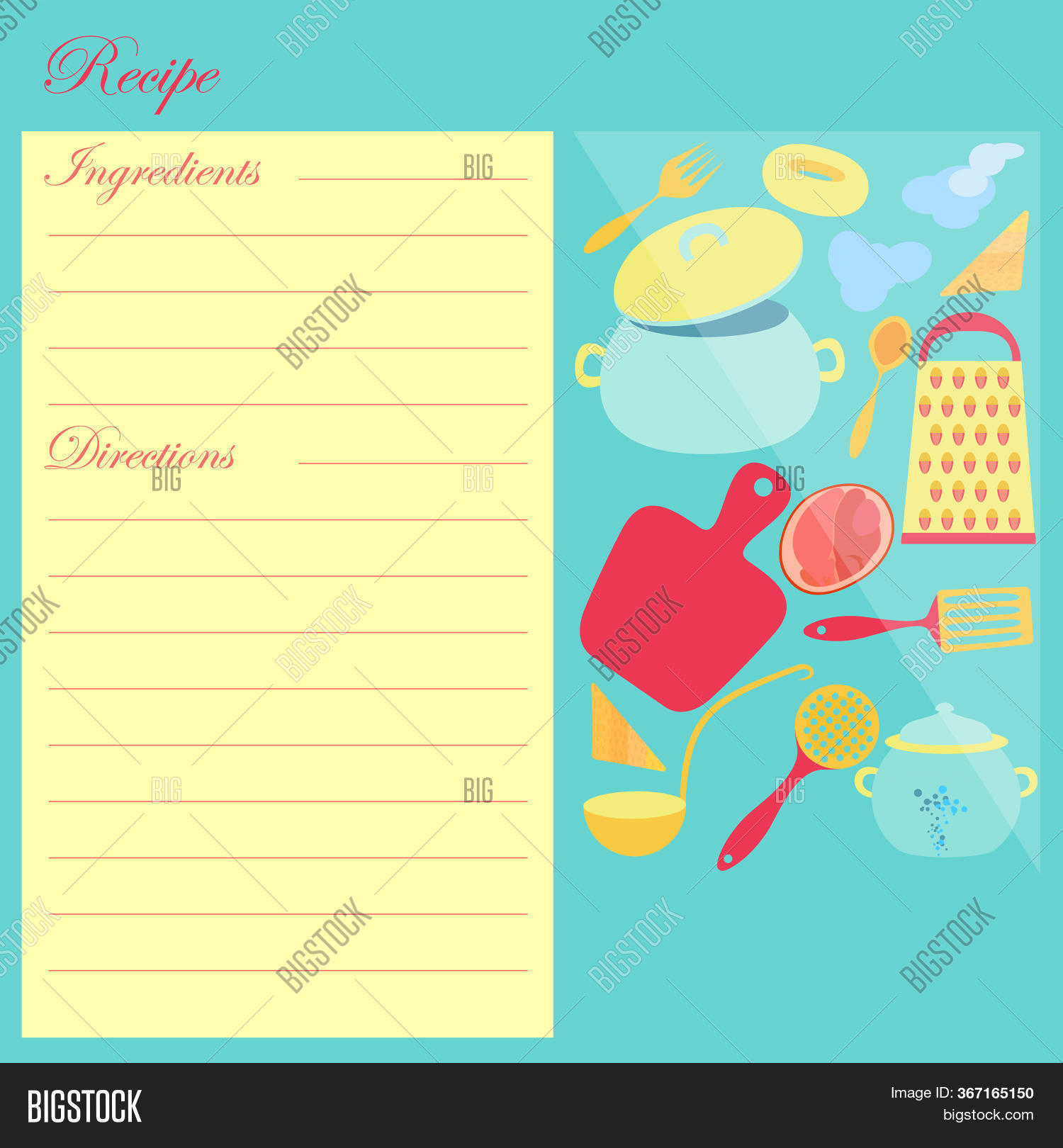 Recipe Sheet Cooking Image & Photo (Free Trial) | Bigstock