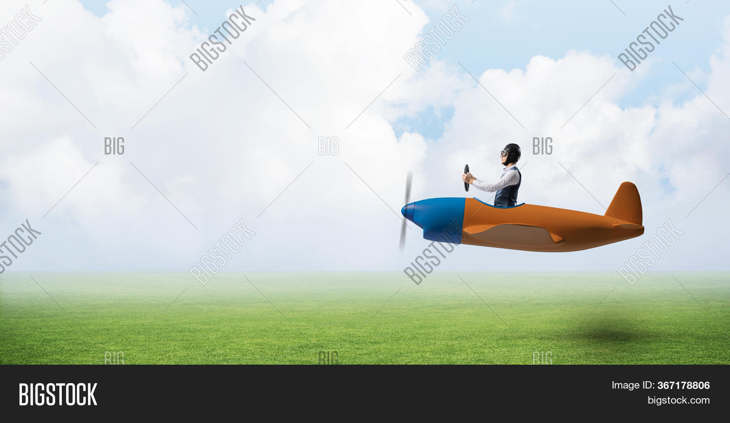 Man Airplane Flying Image & Photo (Free Trial) | Bigstock