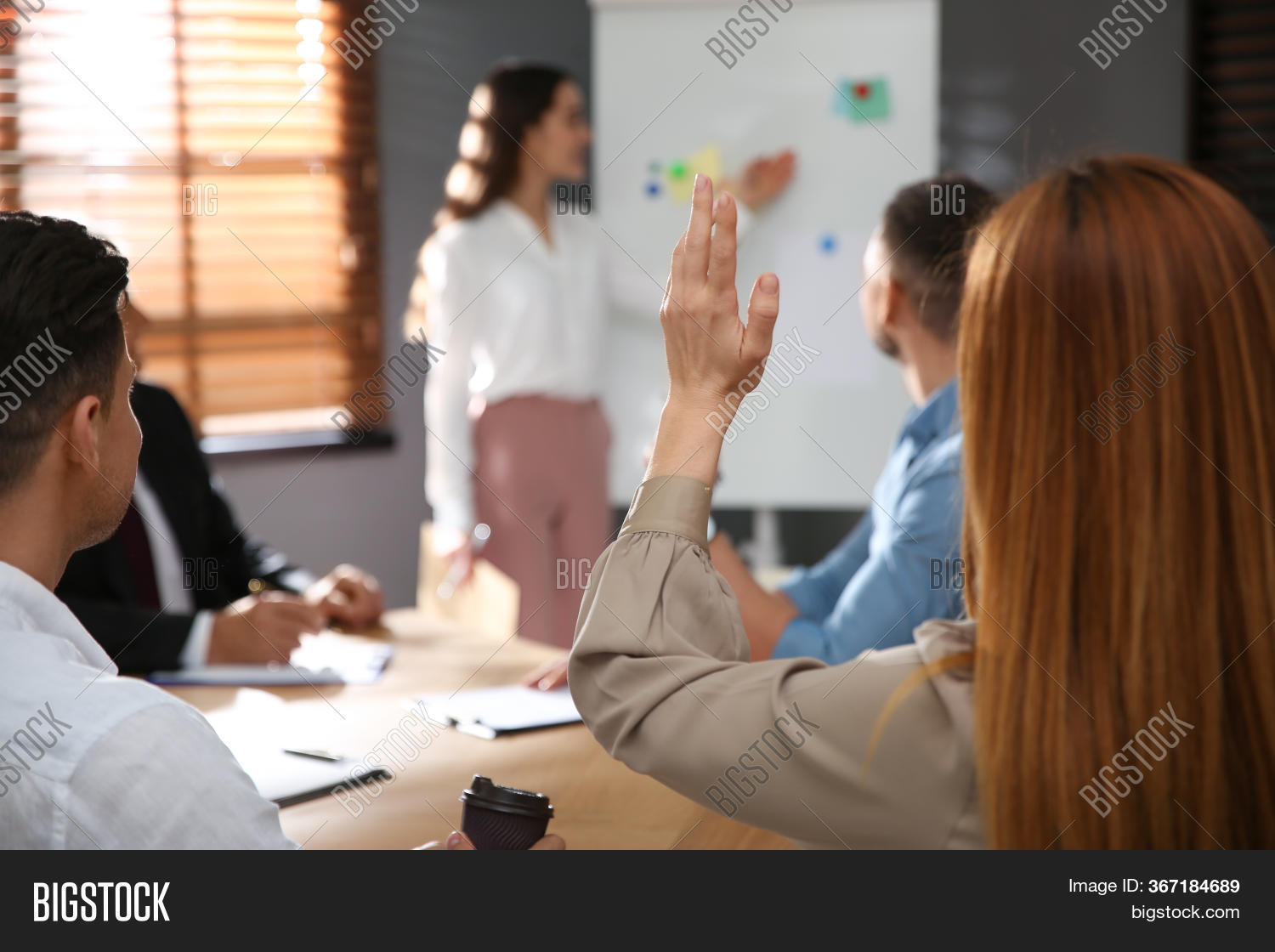 Woman Raising Hand Ask Image & Photo (Free Trial) | Bigstock