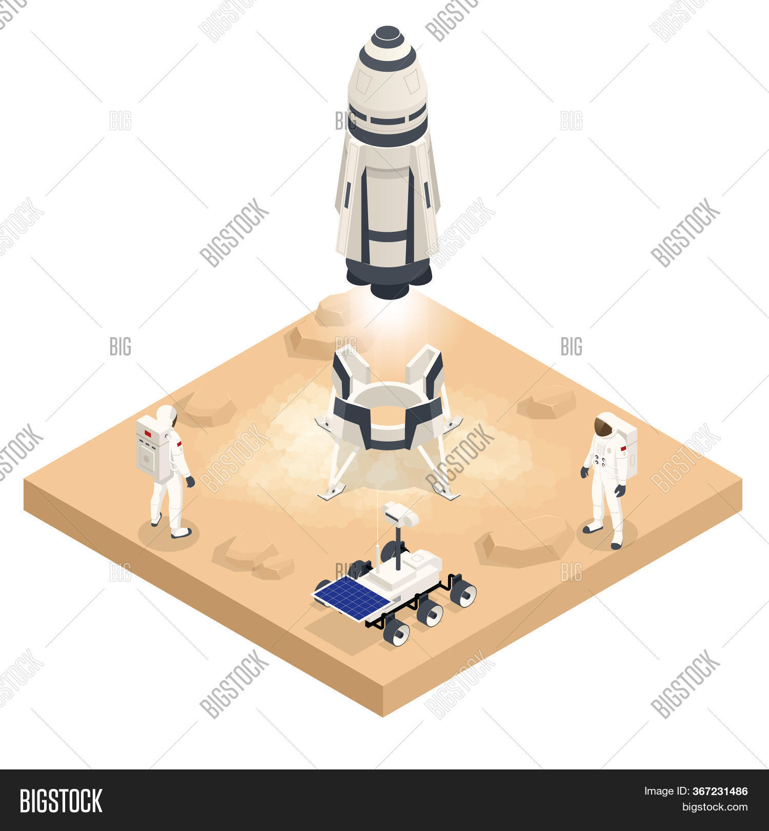 Isometric Rocket Take- Image & Photo (Free Trial) | Bigstock