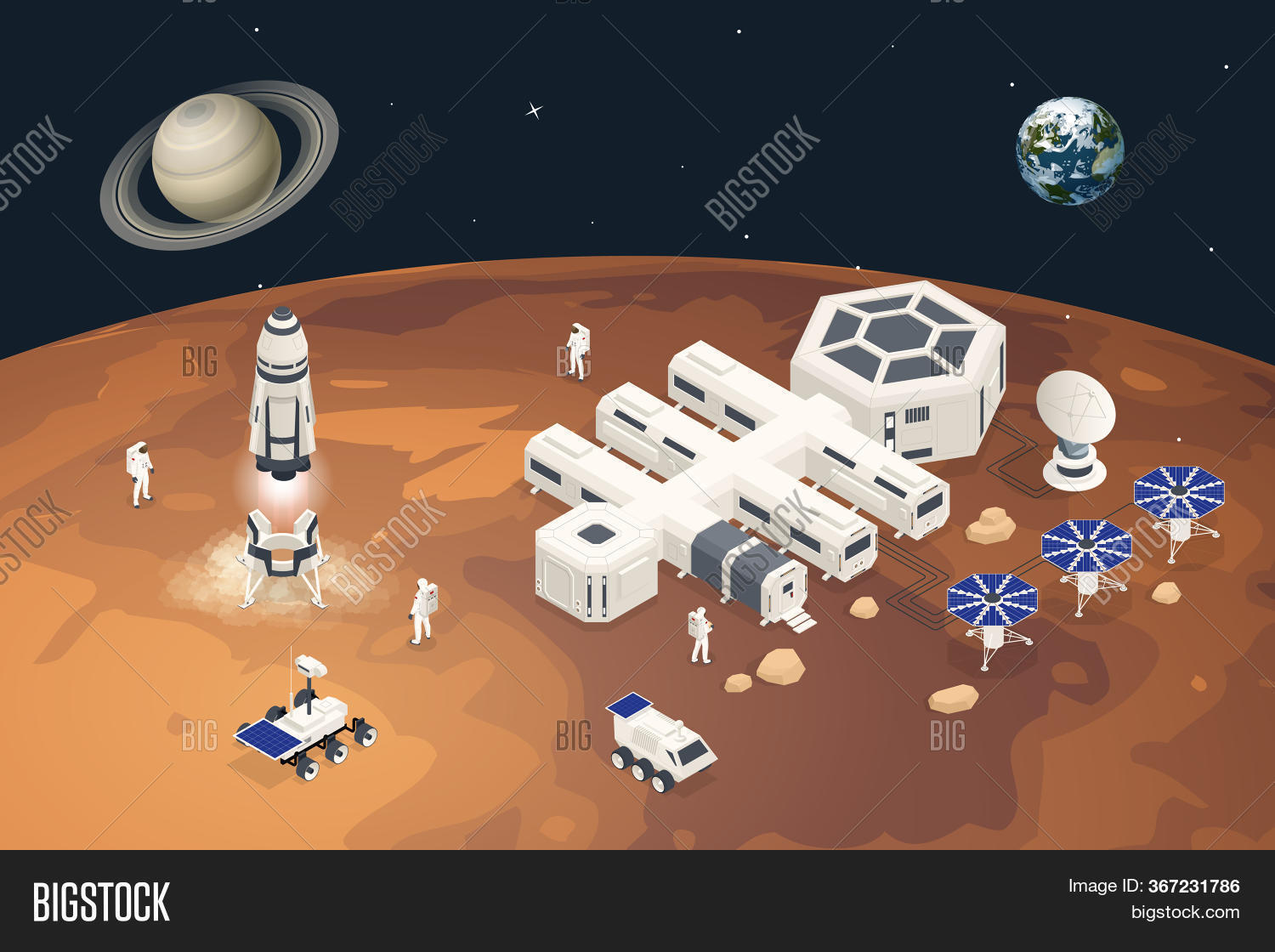 Isometric Mars Image & Photo (Free Trial) | Bigstock