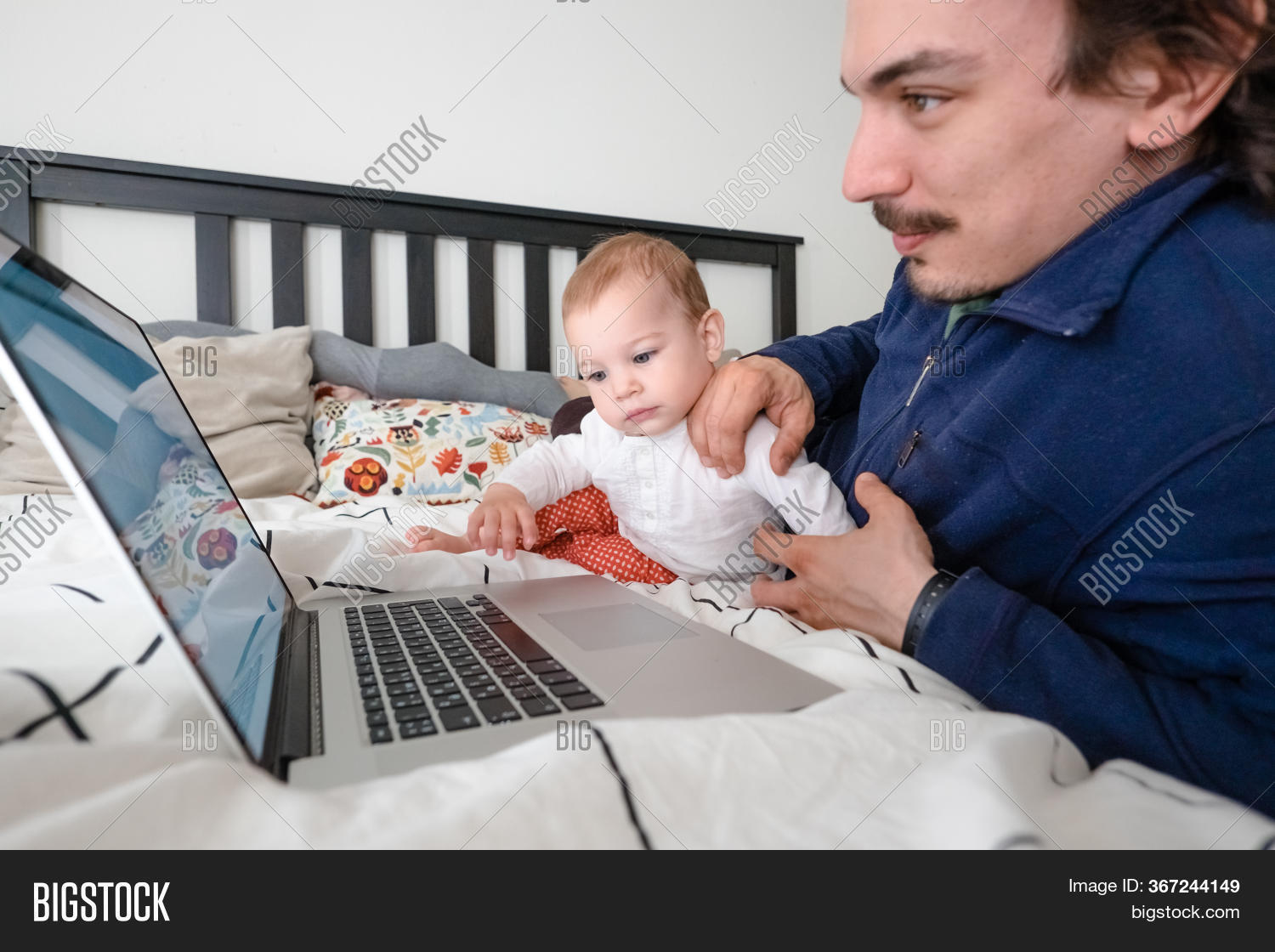 Man Trying Work Via Image & Photo (Free Trial) | Bigstock