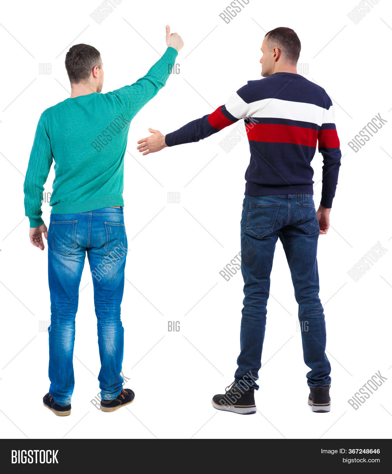 Back View Two Man Image & Photo (Free Trial) | Bigstock