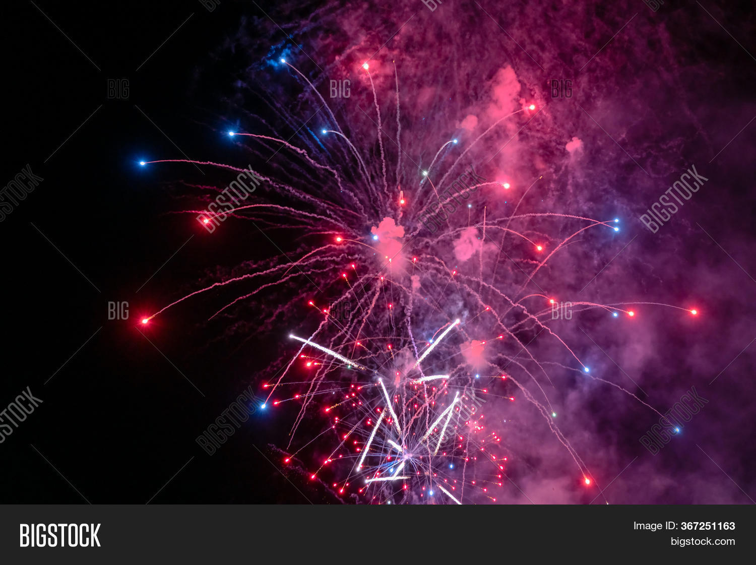 Red White Fireworks Image & Photo (Free Trial) | Bigstock