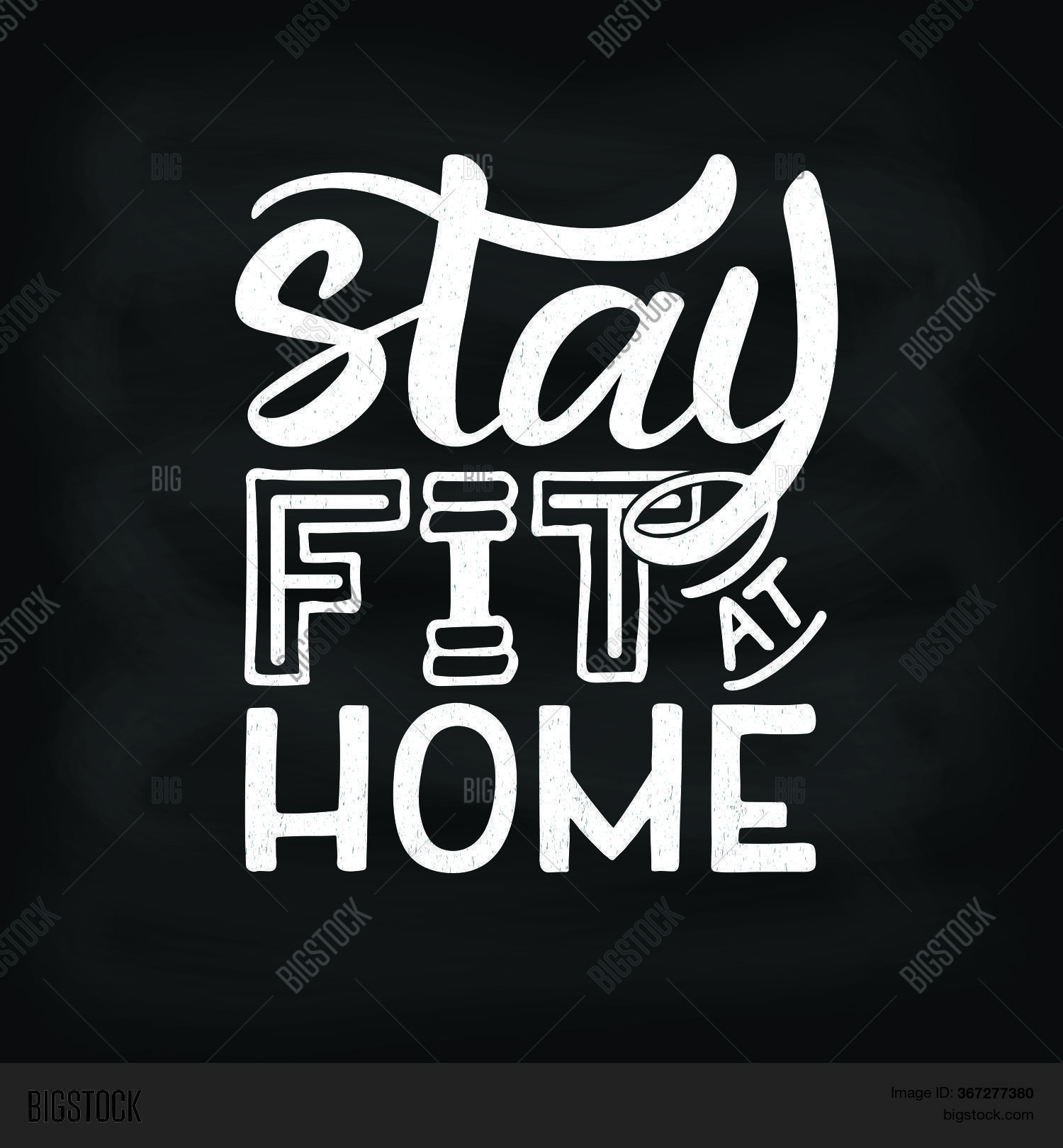 Stay Fit Home Vector Vector & Photo (Free Trial) | Bigstock