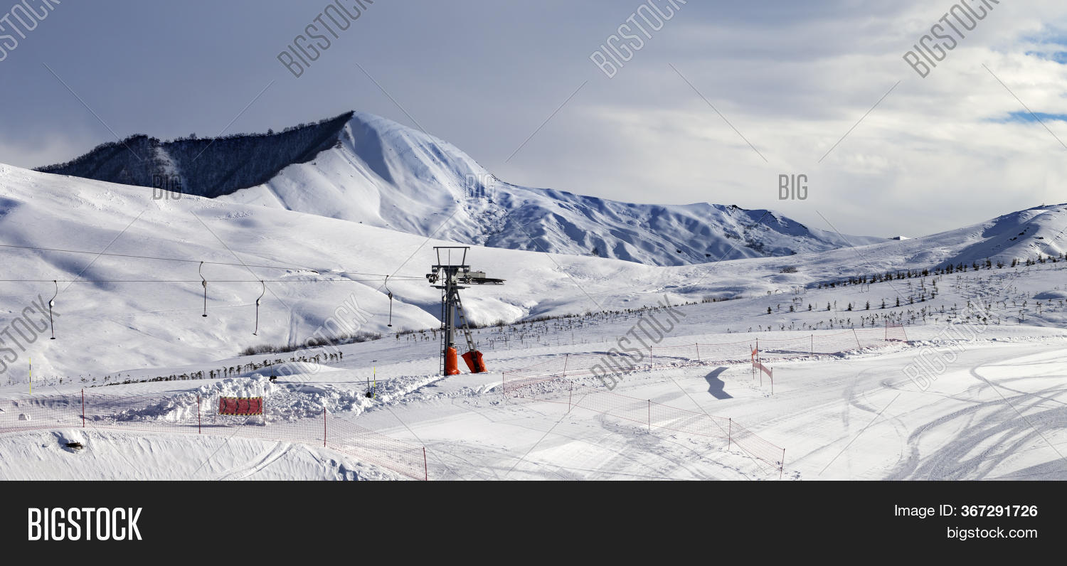 Snowy Ski Slope Image & Photo (Free Trial) | Bigstock