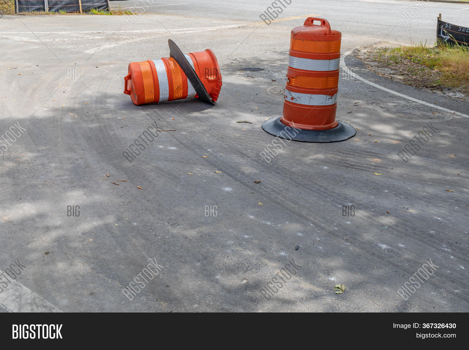 Two Traffic Barrels, Image & Photo (Free Trial) | Bigstock