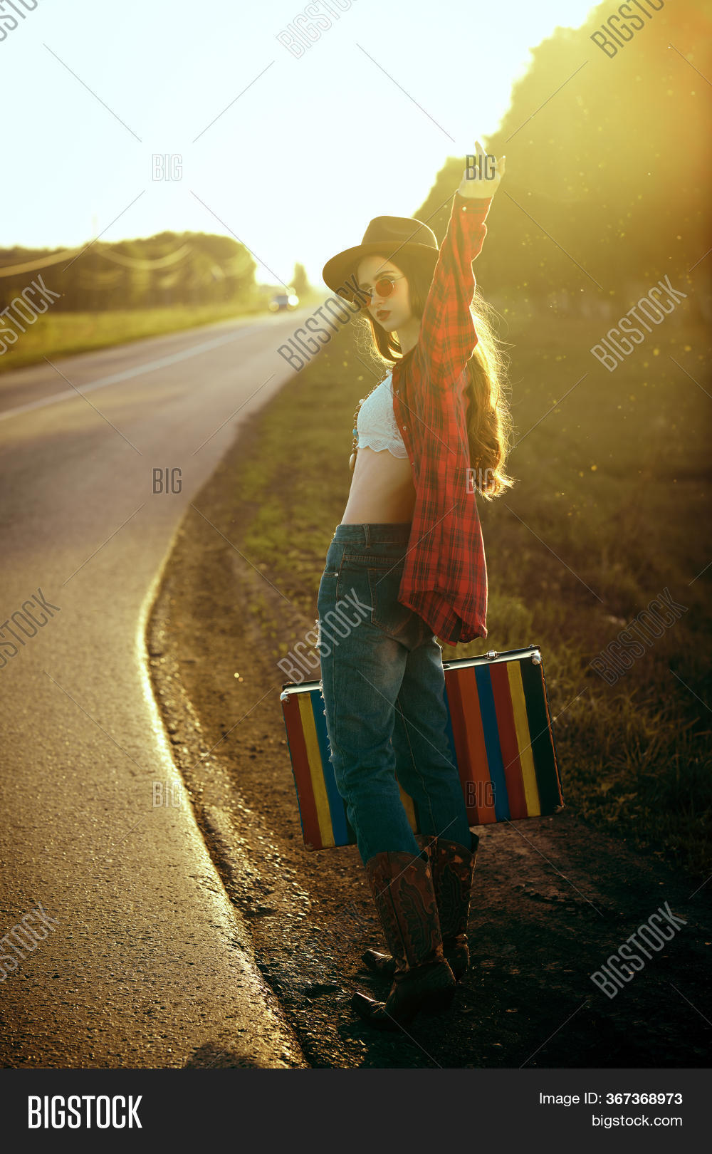 Pretty Hippie Girl Image & Photo (Free Trial) | Bigstock
