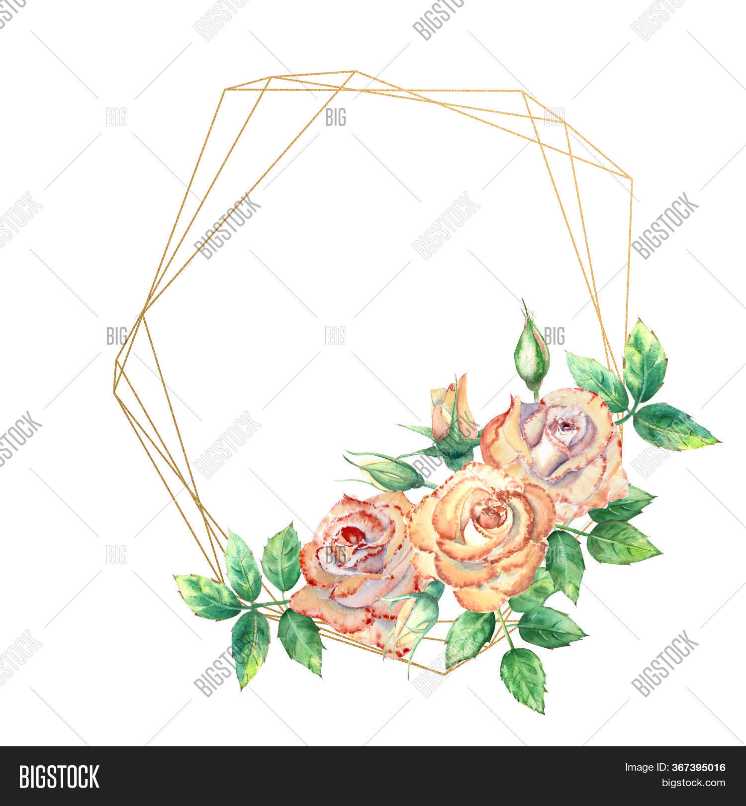 Gold Geometric Frame Image & Photo (Free Trial) | Bigstock