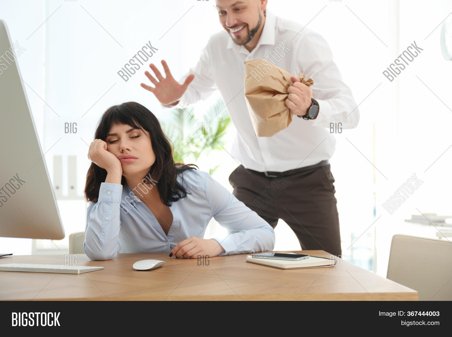 Man Popping Paper Bag Image & Photo (Free Trial) | Bigstock