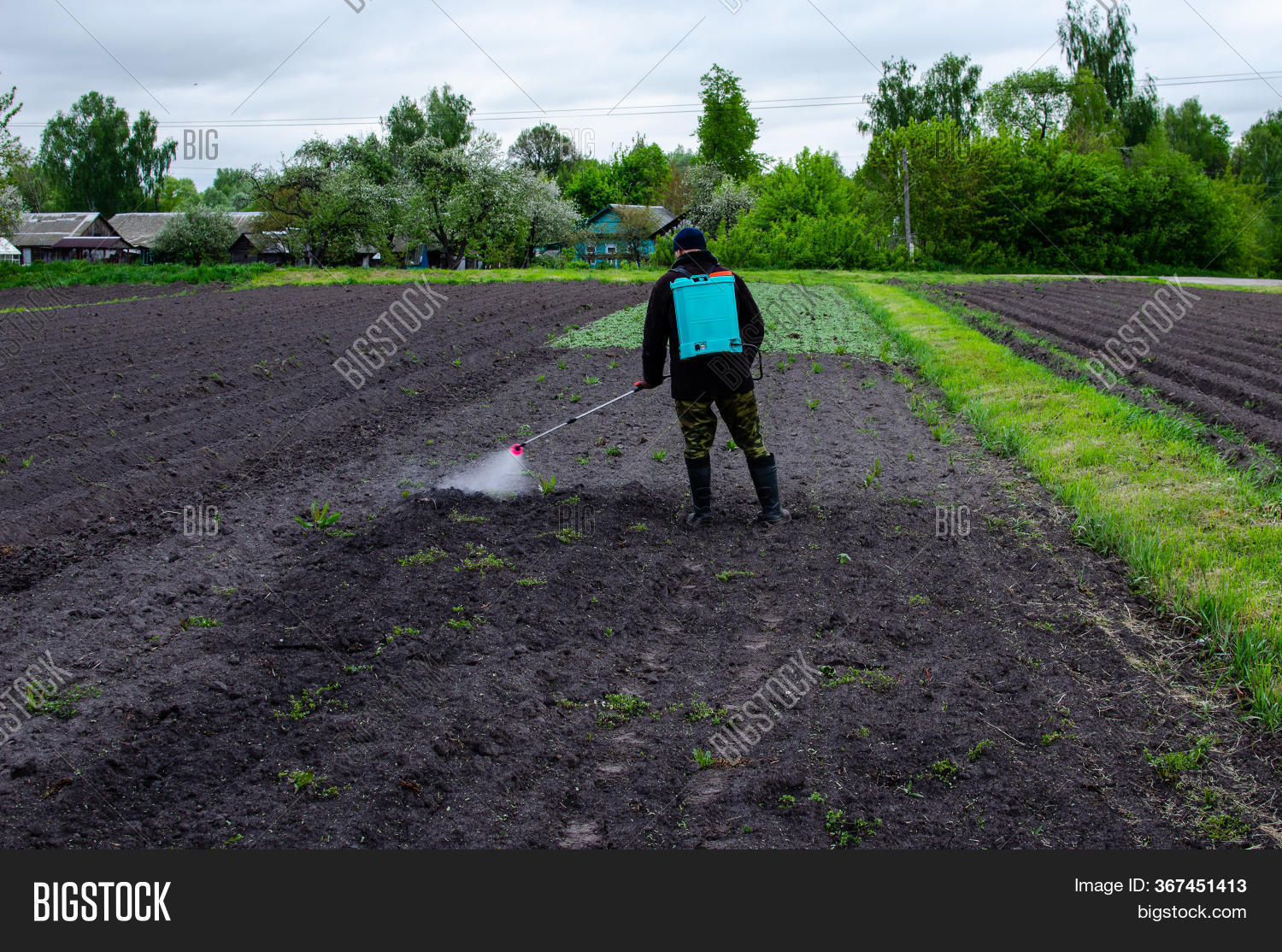 Farmer Spraying Image & Photo (Free Trial) | Bigstock