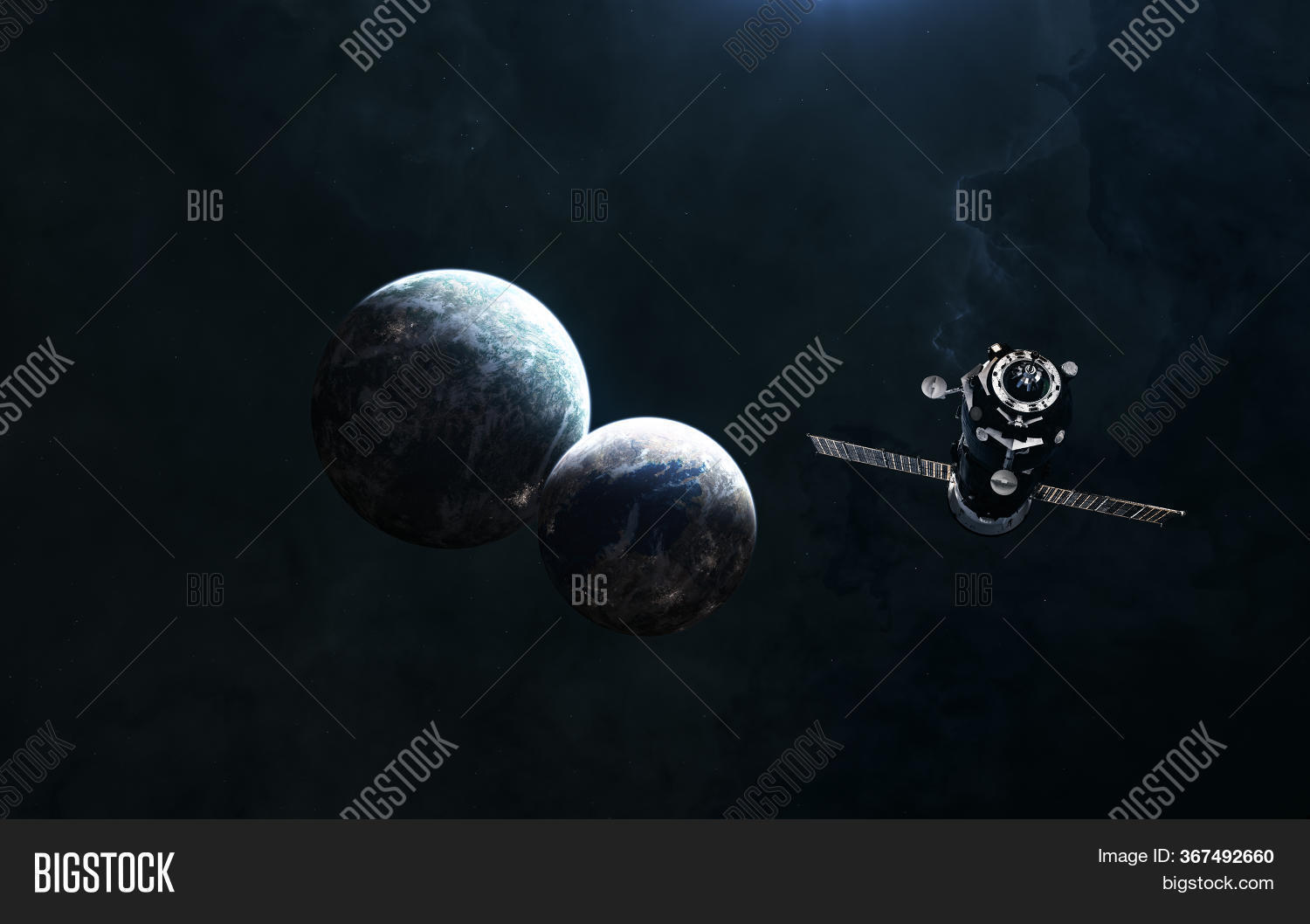 Inhabited Planets Blue Image & Photo (Free Trial) | Bigstock