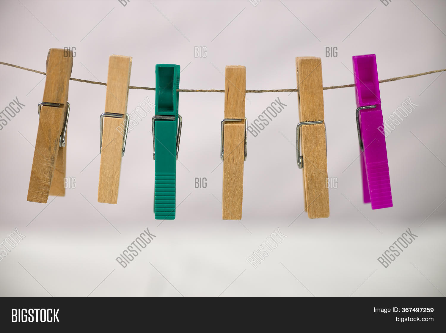 Clothespins Hanging Image & Photo (Free Trial) | Bigstock