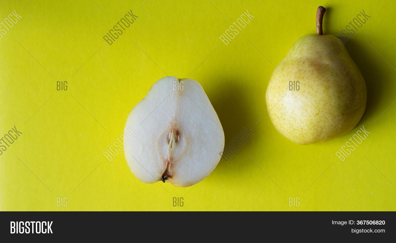Yellow Fresh Pear Cut Image & Photo (Free Trial) | Bigstock