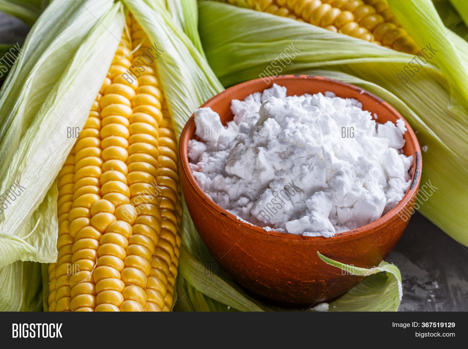 Corn Starch On Dark Image & Photo (Free Trial) | Bigstock