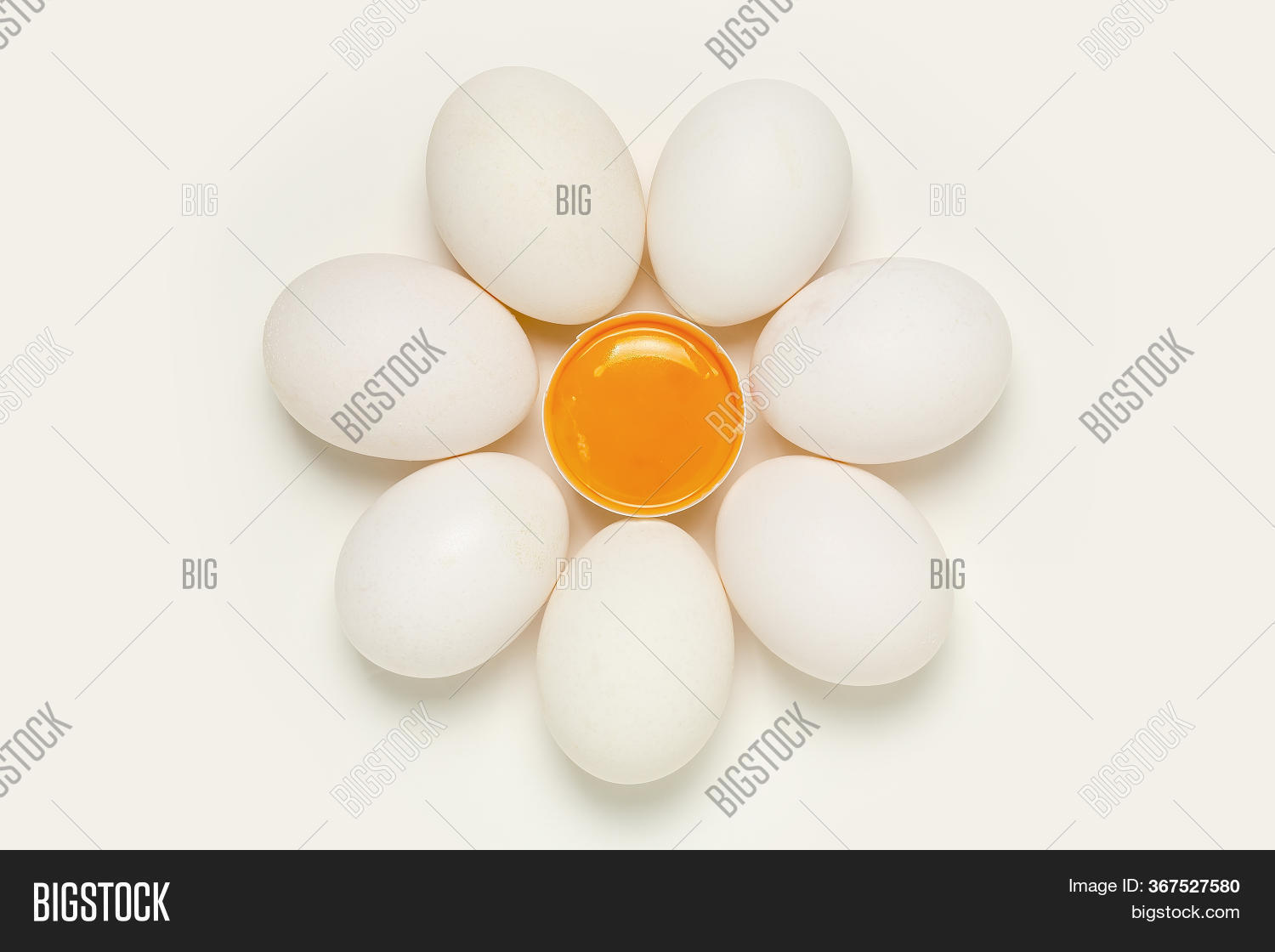 Whole Eggs Around Half Image & Photo (Free Trial) | Bigstock